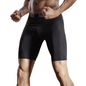 NELEUS Men's 3 Pack Sport Running Compression Shorts,6012,Black,L,EU XL