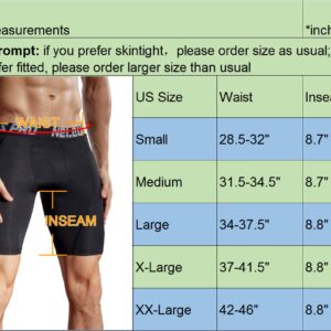 NELEUS Men's 3 Pack Sport Running Compression Shorts,6012,Black,L,EU XL