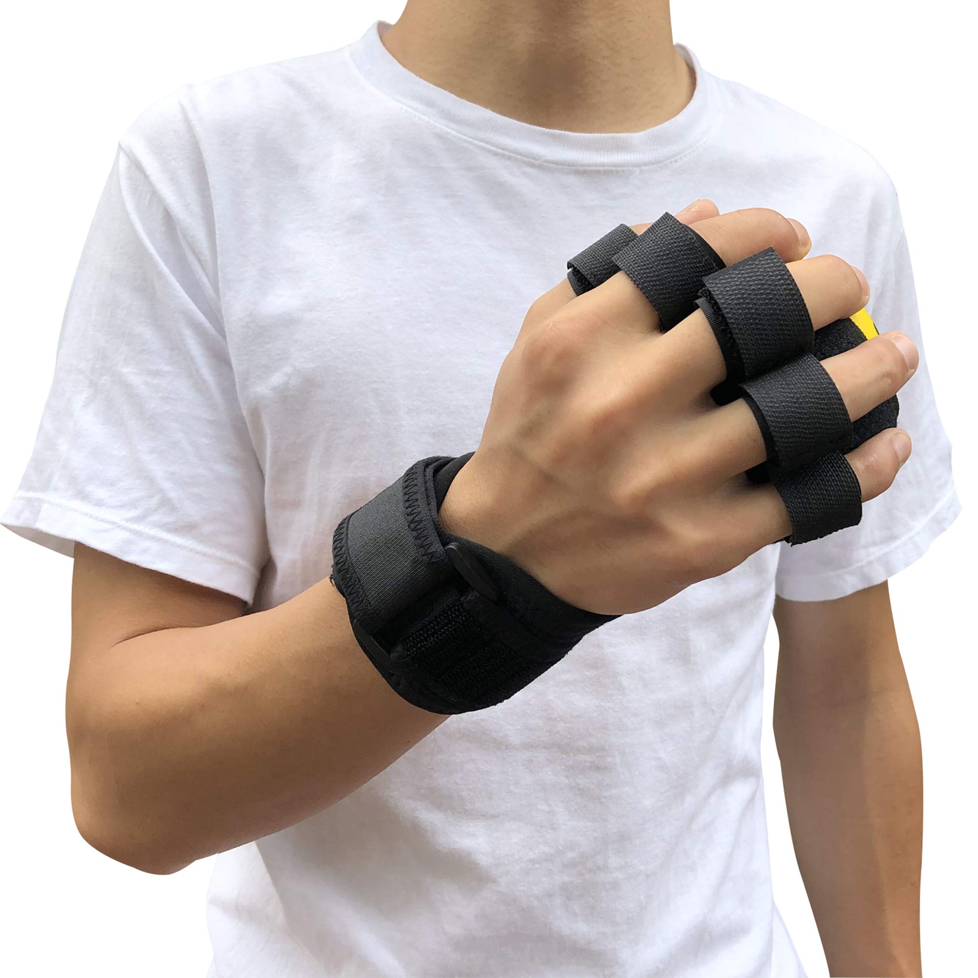 Jeelathy Anti-Spasticity Ball Splint & Finger Posture Corrector for Stroke Hand, Functional Split-fingered Hand Wrist Support, Orthosis Rehabilitation For Impairment/Hemiplegia/Stiff Fingers