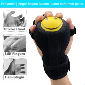 Jeelathy Anti-Spasticity Ball Splint & Finger Posture Corrector for Stroke Hand, Functional Split-fingered Hand Wrist Support, Orthosis Rehabilitation For Impairment/Hemiplegia/Stiff Fingers