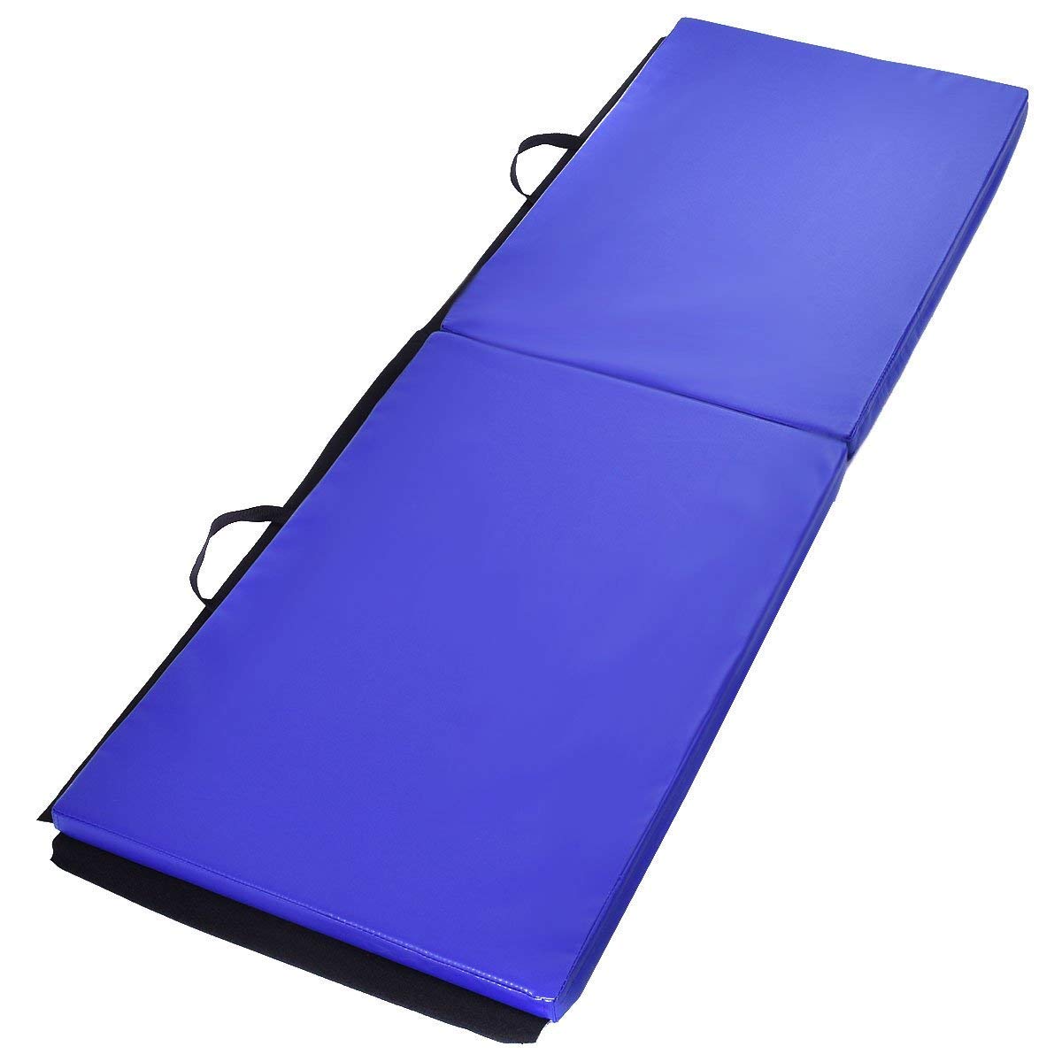 Nightcore 2’’ Thick Tri-Fold Exercise Mat, Gymnastics Panel Mats with PU Leather, Lightweight Anti-Tear Tumbling Mat, Carrying Handles for MMA, Stretching, Aerobics, Core Workouts, Home Fitness