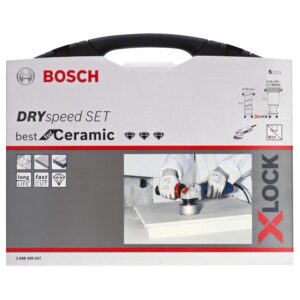 bosch professional 2608599037 5-piece set diamond dry drill set best (for ceramic, x-lock, dry speed, Ø 20/25/35/51/68 mm)