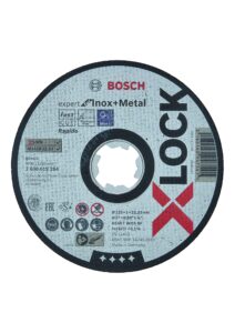 bosch professional 2608619264 straight cutting disc expert (for inox and metal, x-lock, Ø125 mm, bore diameter: 22.23 mm, thickness: 1 mm)