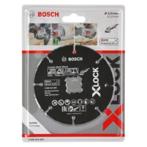 bosch professional 2608619283 cutting disc for wood and plastics x-lock, diameter 115 mm, bore diameter 22.23 mm, thickness 1.6 mm