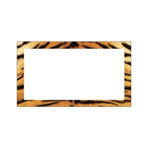 stationery creations animal print place cards - flat style - party event supplies (tiger print)