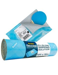 scotch flex and seal shipping roll, 10 ft x 15 in, just ship it, no boxes, no tape, easy packaging alternative to poly mailers, shipping bags, bubble mailers, padded envelopes, boxes (fs-1510)