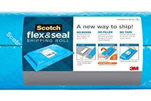 Scotch Flex and Seal Shipping Roll, 10 ft x 15 in, Just Ship It, No Boxes, No Tape, Easy Packaging Alternative to Poly Mailers, Shipping Bags, Bubble Mailers, Padded Envelopes, Boxes (FS-1510)