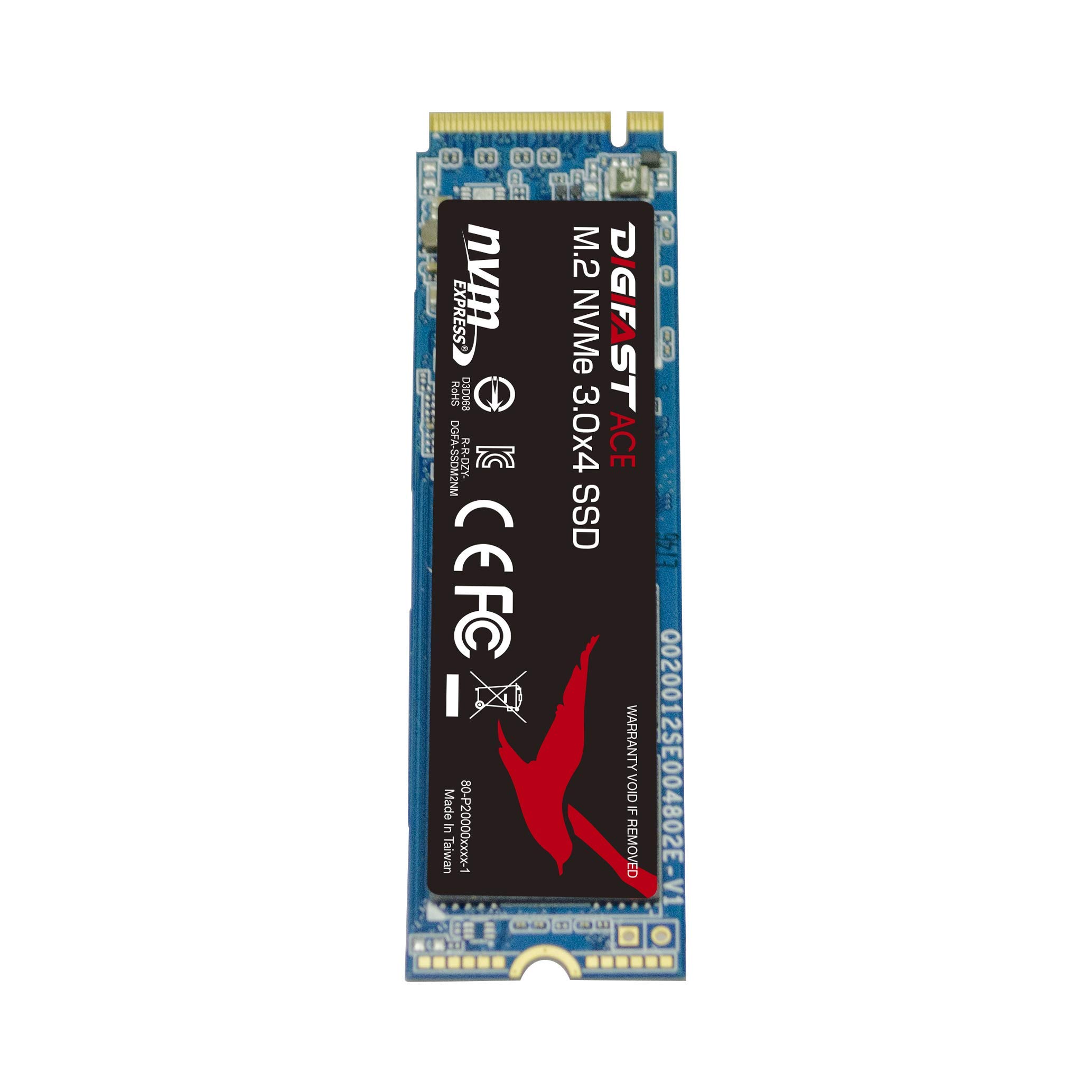 Digifast Ace 1TB M.2 NVMe SSD - Gen3x4 PCIe, M.2 2280, Smart Monitoring