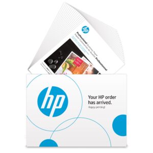 hp professional business paper, matte, 8.5x11 in, 48 lb, 50 sheets, works with inkjet printers (4wn01a)