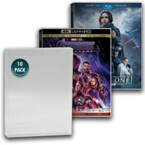 malko 10 pack blu-ray slipcover protector case compatible with: 4k uhd & blu ray slips