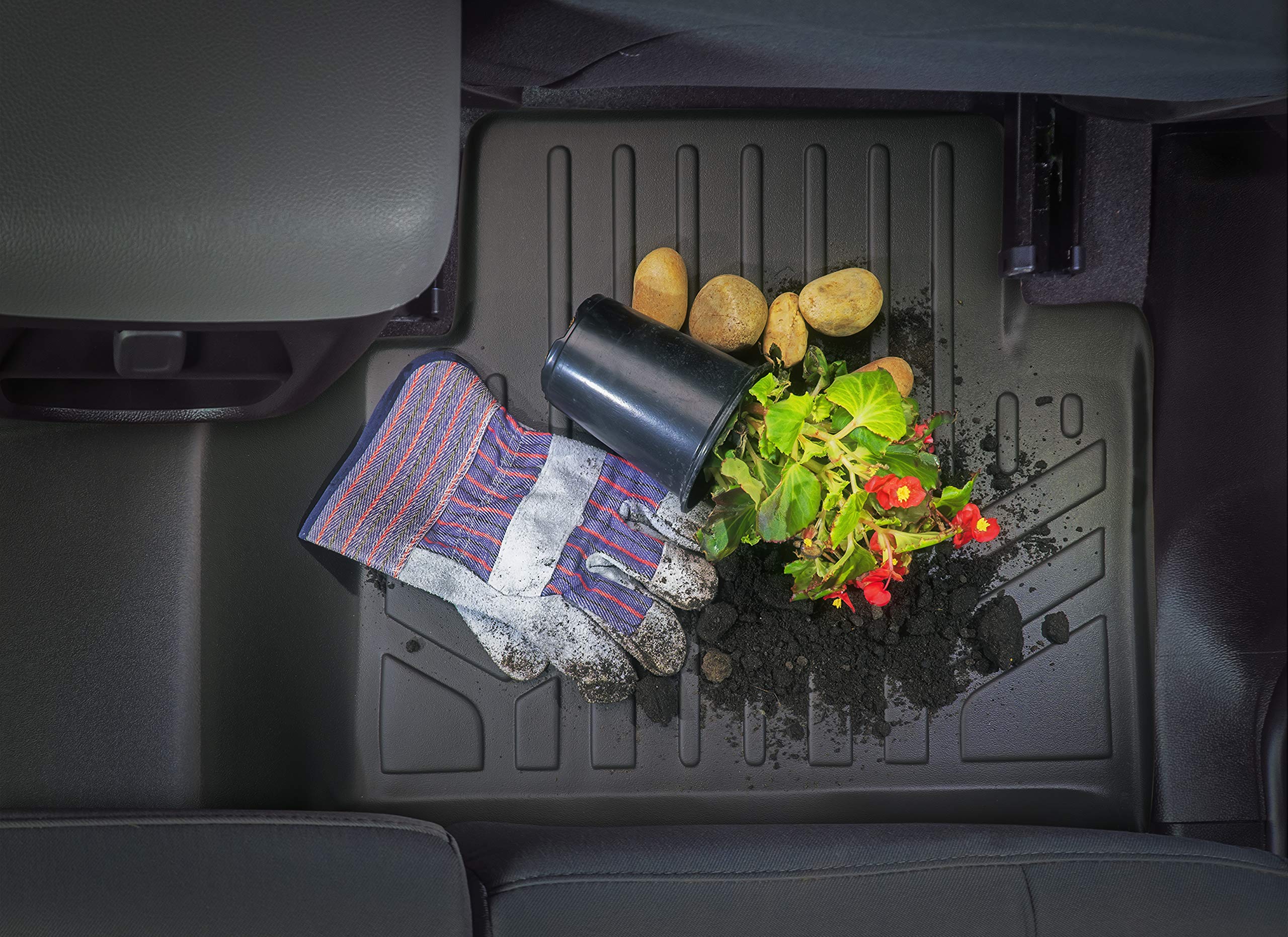 SMARTLINER All Weather Custom Fit Cargo Trunk Liner Floor Mat Black Compatible with 2018-2022 Chevrolet Equinox/GMC Terrain