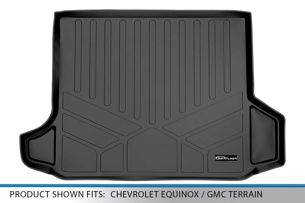 SMARTLINER All Weather Custom Fit Cargo Trunk Liner Floor Mat Black Compatible with 2018-2022 Chevrolet Equinox/GMC Terrain