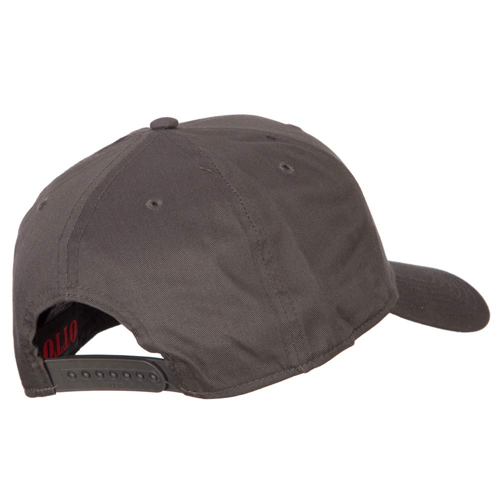 Fishing Crossed Fishhooks Embroidered Solid Cotton Pro Cap - Charcoal OSFM