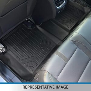 SMARTLINER Floor Mats 2 Row Liner Set Black for 2004-2008 Ford F-150 SuperCrew Cab / 2006-2008 Lincoln Mark LT Crew Cab