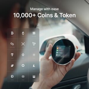 SecuX V20 - Most Secure Crypto Hardware Wallet w/Bluetooth & NFT Support - Cross Platform - Easily Manage Your Bitcoin, Ethereum, BTC, ETH, SOL, LTC, Doge, BNB, Dash, XLM, ERC20, BSC and More