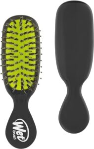 wet brush mini shine enhancer hair brush, black - exclusive ultra-soft intelliflex bristles - natural boar bristles leave hair shiny and smooth for all hair types - for women, men, wet and dry hair