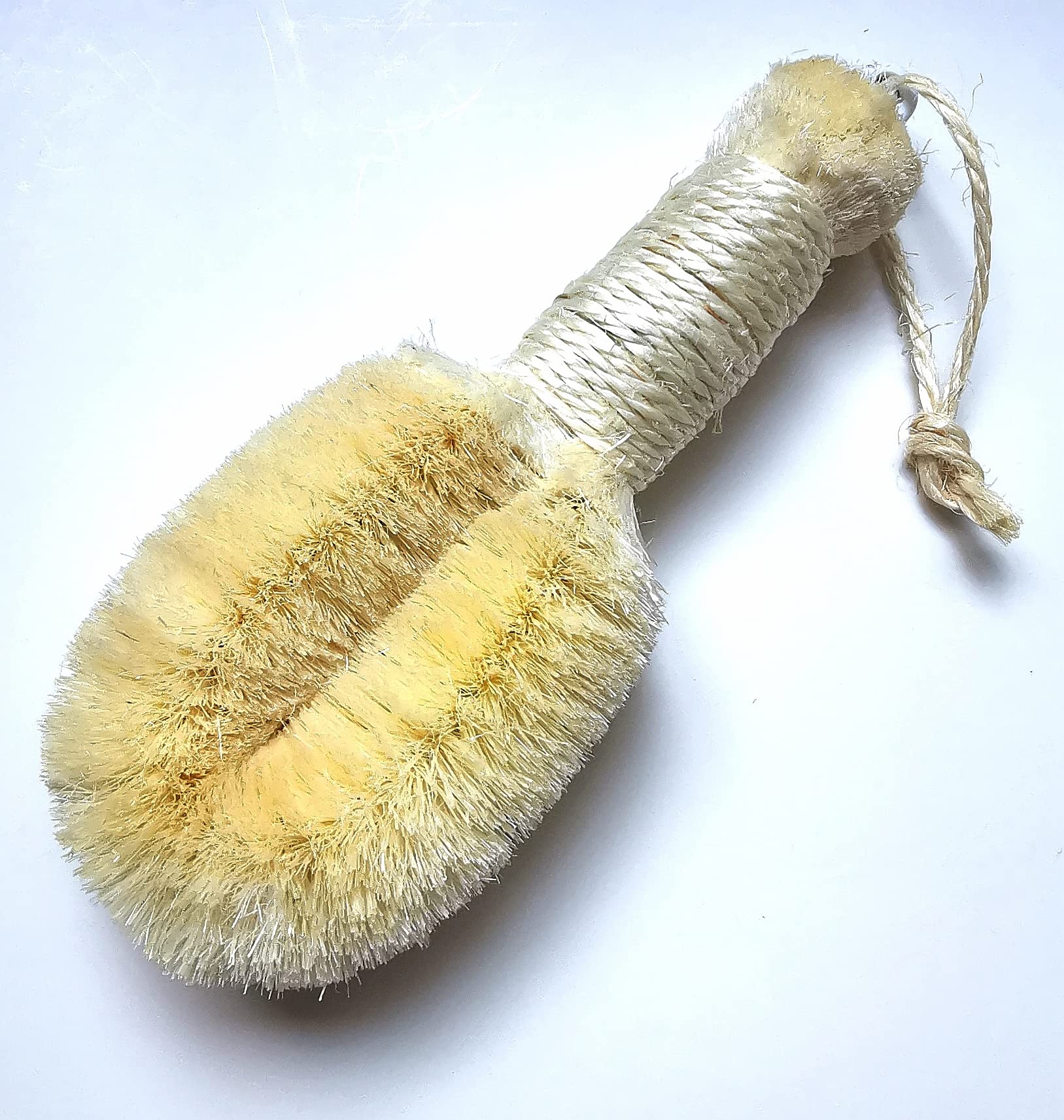 Dry Skin Bath Body Brush-100% Pure Natural Sisal Bristle. 9" Length