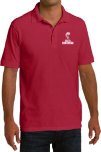 ford shelby cobra pocket print pique polo, red xl