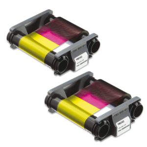 evolis badgy cbgr0100c-2pack color ribbon for badgy100 & badgy200 (2pack - 2 ribbons)