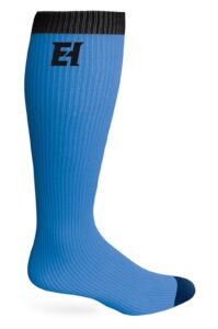 elite hockey, coolmax pro-liner tube sock (light blue, adult)