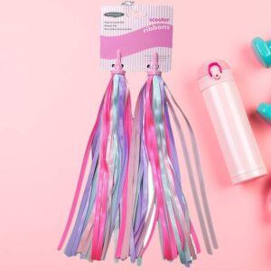 BESPORTBLE 1 Pair Kids Bike Handlebar Ribbons Streamers Colorful Scooter Tassels Grips for Children Boys Girls