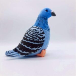 simulation white pigeon stuffed animal toy - 8 inch rock pigeon toys, cute pigeon as gift (blue)