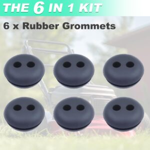 Adefol Fuel Gas Tank Rubber Grommet for 2-Hole 21mm (13/16") Hole Trimmer Weed Eater Replacement Kit