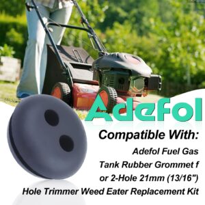 Adefol Fuel Gas Tank Rubber Grommet for 2-Hole 21mm (13/16") Hole Trimmer Weed Eater Replacement Kit