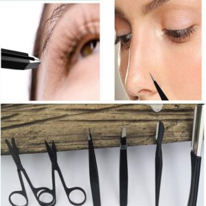 6PCS Eyebrow Tweezer and Scissor Set, Eyebrow Hair Trimmers Set, Nose Hair Removal Scissors, Eyebrow or Face Hair Removal Safety Razors for Man Woman