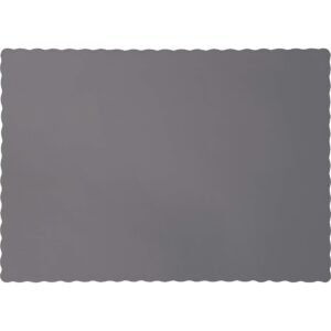 creative converting placemats, 13.5 in x 9 in, 50 ct, gray