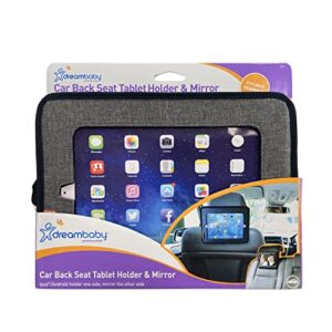 Dreambaby Reversible Car Back Seat Rear View Mirror - 2 in 1 Function - Tablet Holder & Safety Mirror - Grey - Model L1215