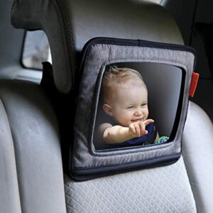 Dreambaby Reversible Car Back Seat Rear View Mirror - 2 in 1 Function - Tablet Holder & Safety Mirror - Grey - Model L1215