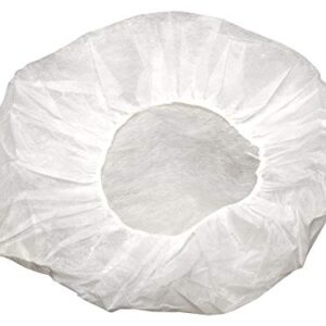 Disposable Caps Hair Nets, Salon Spa Food Service 100 Pack 21" White