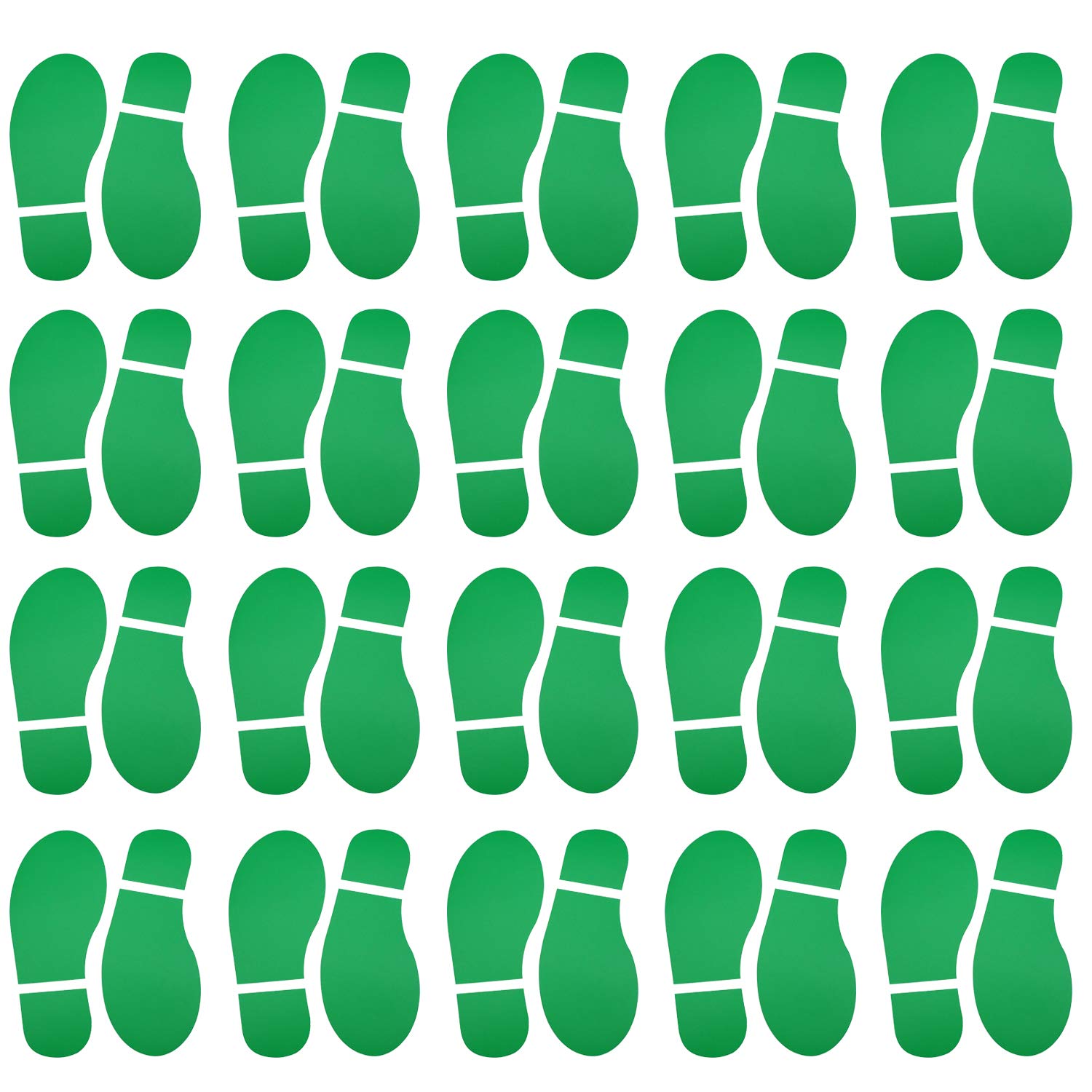 20 Pairs 40 Prints Green Kids Size Shoes Footprint Stickers Decals for Floor Wall Stairs to Guide Directions Celebrate St. Patrick's Day by SKYCOOOOL