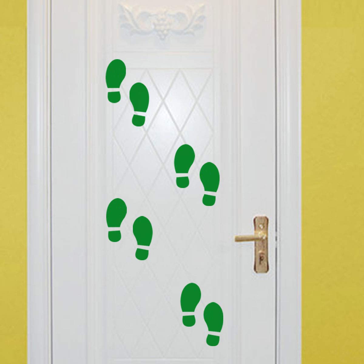 20 Pairs 40 Prints Green Kids Size Shoes Footprint Stickers Decals for Floor Wall Stairs to Guide Directions Celebrate St. Patrick's Day by SKYCOOOOL