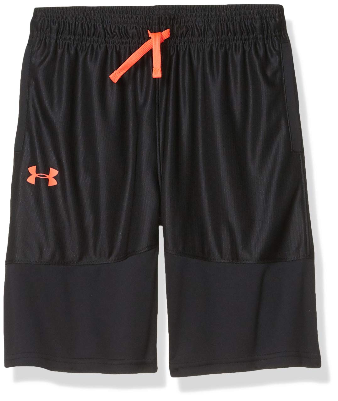 Under Armour Boys' Baseline Basketball Shorts, Black (001)/Beta, Youth Small