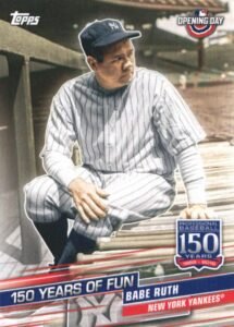 2019 topps opening day 150 years of fun set #yof-5 babe ruth new york yankees baseball card