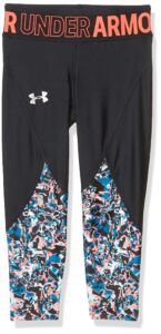 under armour heatgear armour printed crop ymd black