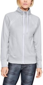 under armour women's dockside fish full zip, halo gray (014)/white, x-small