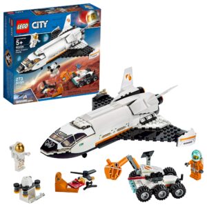 lego city space mars research shuttle 60226 space shuttle toy building kit with mars rover and astronaut minifigures, top stem toy for boys and girls, new 2019 (273 pieces)