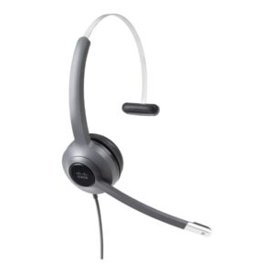 CISCO Headset 521, Wired Single On-Ear 3.5mm Headset with USB-A Adapter, Charcoal, 2-Year Limited Liability Warranty (CP-HS-W-521-USB=)