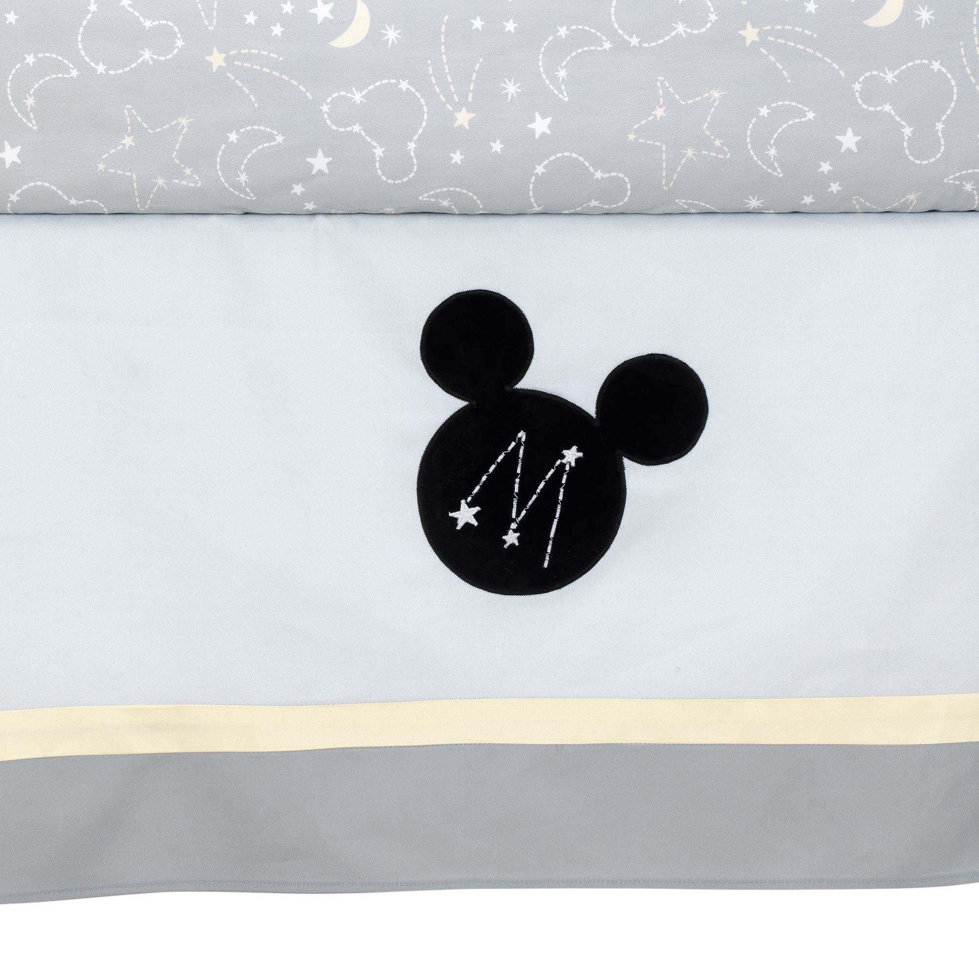 Lambs & Ivy Mickey Mouse 4Piece Crib Bedding Set, Gray