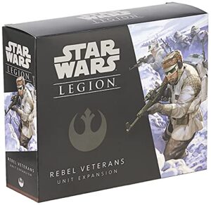 star wars legion rebel veterans expansion | two player battle game | miniatures game | strategy game for adults and teens | ages 14+ | average playtime 3 hours | made by atomic mass games