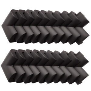 sipery 20pcs black corner guards super soft baby proofing corner protector for furniture nbr foam rubber child safety corner bumpers with tapes