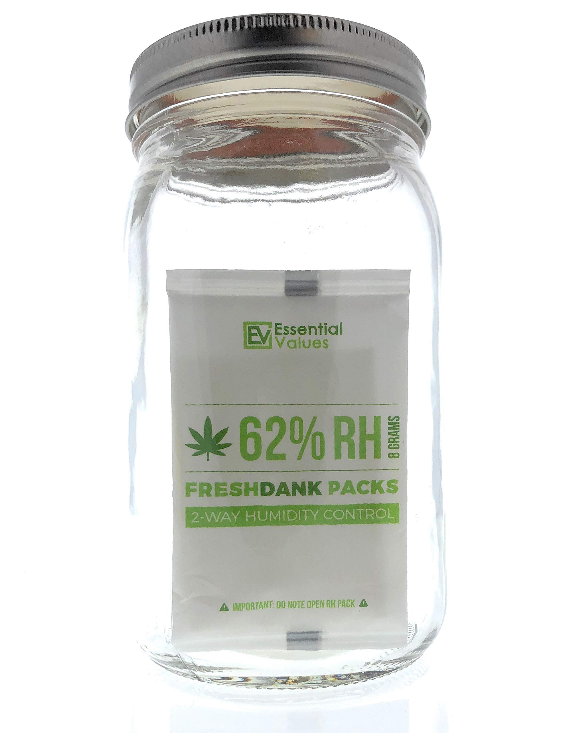 Humidity Packs (10 Pack / 8 Grams), 62-Percent RH FreshDank | 2-Way Control That Keeps Your Product Fresher for Longer by Essential Values