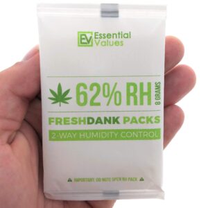 Humidity Packs (10 Pack / 8 Grams), 62-Percent RH FreshDank | 2-Way Control That Keeps Your Product Fresher for Longer by Essential Values