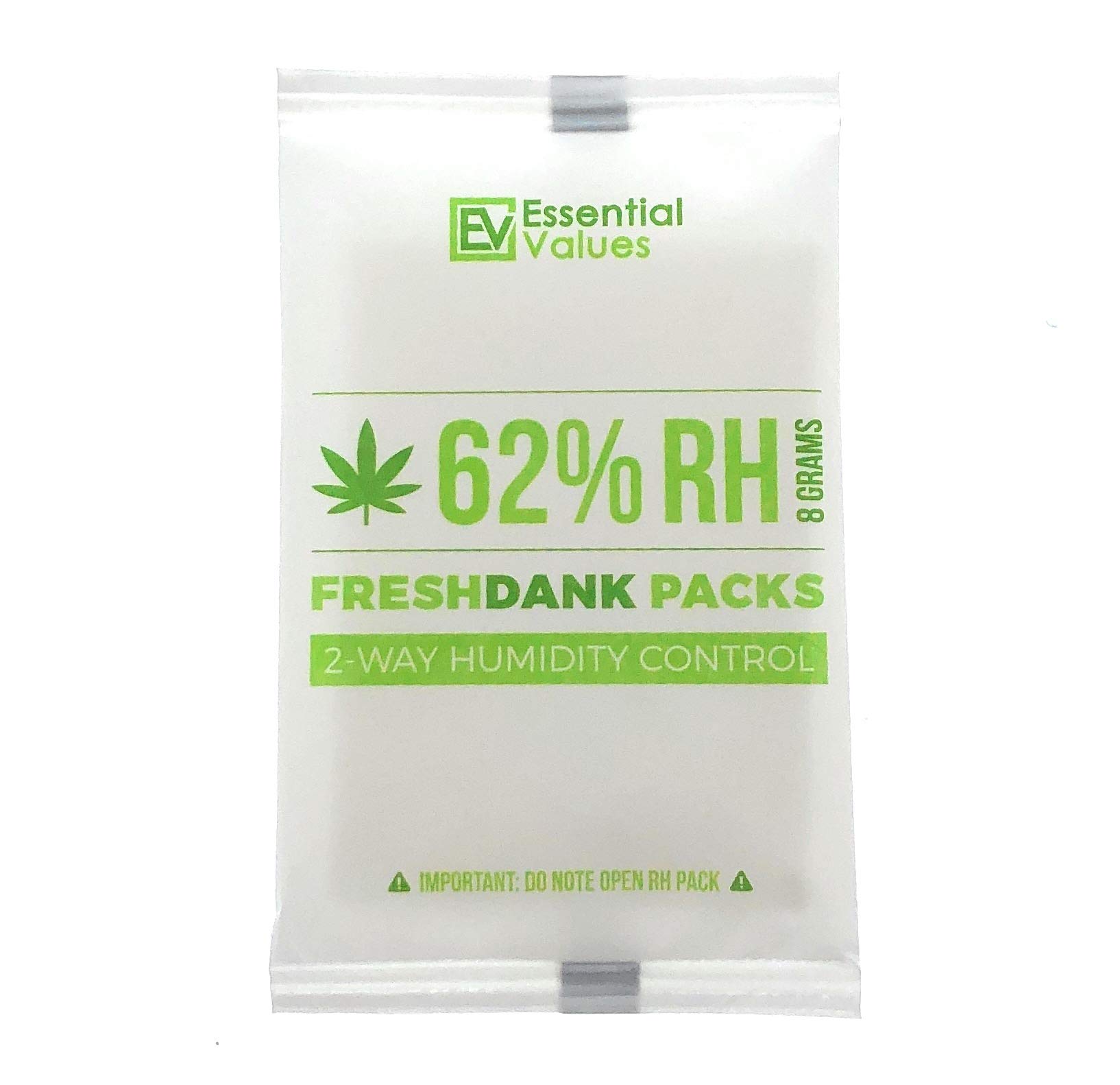 Humidity Packs (10 Pack / 8 Grams), 62-Percent RH FreshDank | 2-Way Control That Keeps Your Product Fresher for Longer by Essential Values