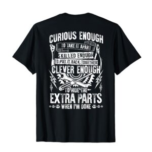 Curious, Skilled And Clever - Funny Car Auto Truck Mechanic T-Shirt