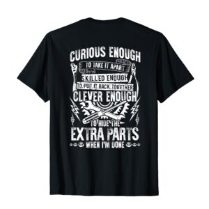 Curious, Skilled And Clever - Funny Car Auto Truck Mechanic T-Shirt