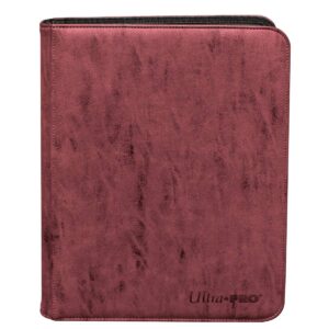 ultra pro ruby suede collection 9 pocket zippered pro-binder